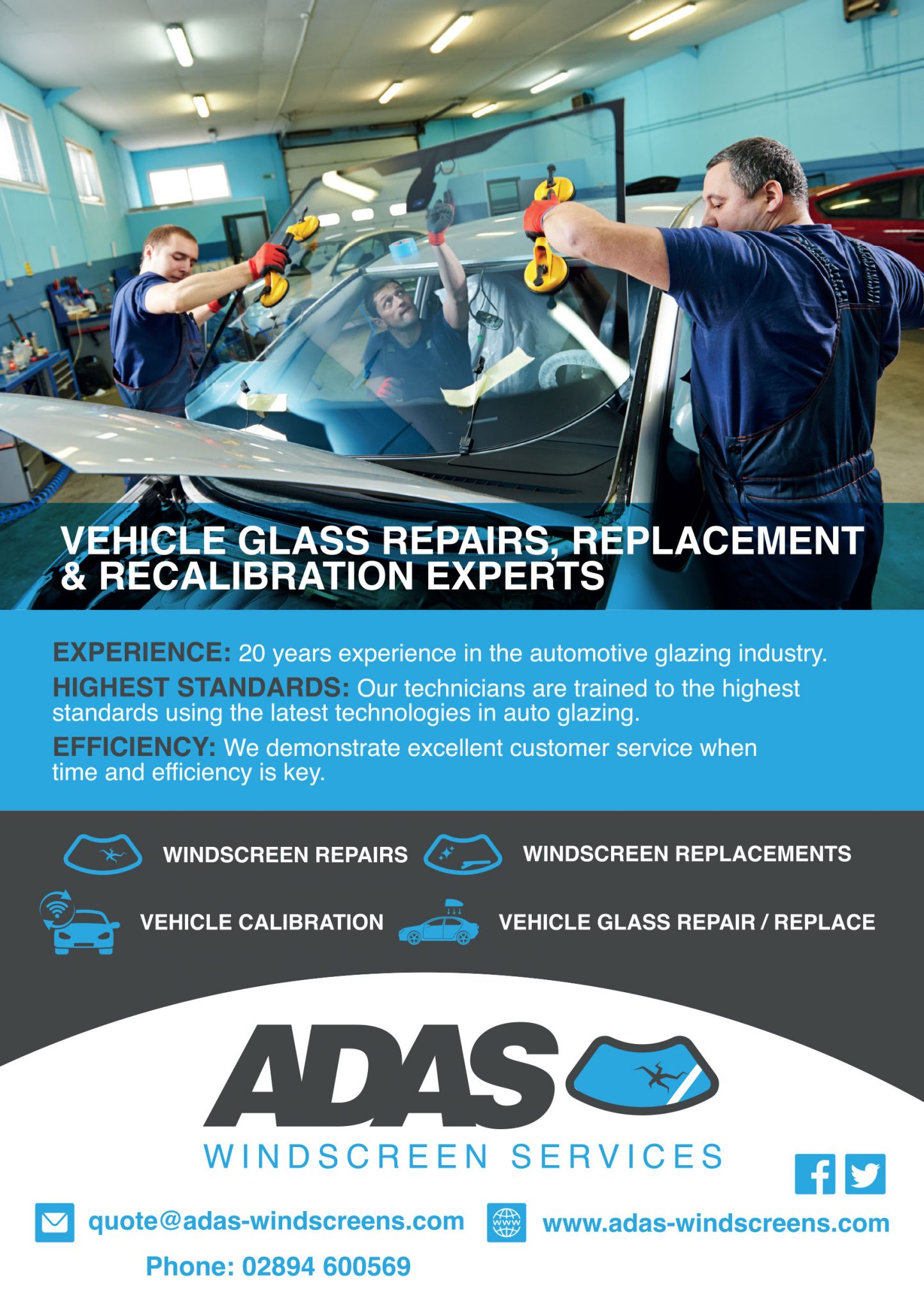 ADAS Windscreen Services – Windscreen replacement Belfast, Northern Ireland
